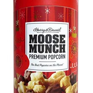 Harry & David Milk Chocolate Moose Munch Premium Popcorn Holiday Canister