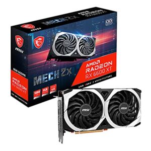 MSI Gaming AMD Radeon RX 6600 XT 128-bit 8GB GDDR6 DP/HDMI Dual Torx Fans FreeSync DirectX 12 VR Ready OC Graphics Card (RX 6600 XT MECH 2X 8G OC)