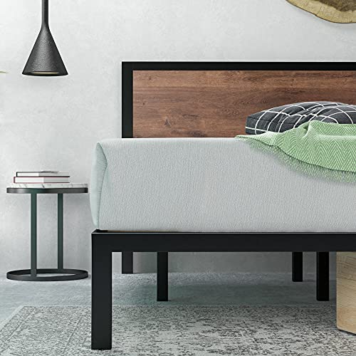 ZINUS Mory Metal Platform Bed Frame / Wood Slat Support / No Box Spring Needed / Easy Assembly, King