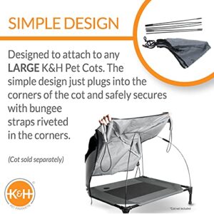 K&H Pet Products Pet Cot Canopy - Gray, Large 30 X 42 Inches