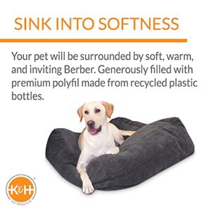 K&H Pet Products Cuddle Cube Pet Bed Gray Large 32 X 32 Inches