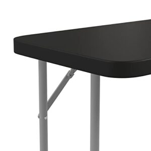 Flash Furniture 6-Foot Black Plastic Folding Training Table