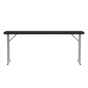 Flash Furniture 6-Foot Black Plastic Folding Training Table