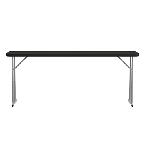 Flash Furniture 6-Foot Black Plastic Folding Training Table