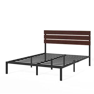 Zinus Figari Bamboo and Metal Platform Bed Frame / Mattress Foundation with Sturdy Metal Slats / No Box Spring Needed / Sustainable Bamboo Headboard, Slatted Headboard, Queen