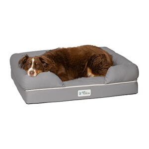 petfusion ultimate dog bed, orthopedic memory foam, multiple sizes/colors, medium firmness pillow, waterproof liner, ykk zippers, breathable 35% cotton cover, 1yr. warranty