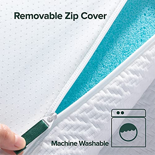 ZINUS 2 Inch Ultra Cooling Gel Memory Foam Mattress Topper with Cooling Cover/CertiPUR-US Certified, Queen