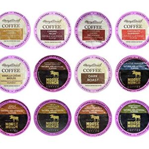 Harry & David and Moose Munch Single Serve Coffee Sampler, 12 Flavors (3 cups each)