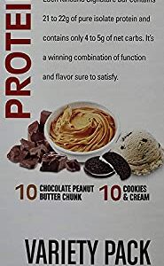 Kirkland Signature Protein Bars Chocolate Peanut Butter Chunk/ Cookies & Cream Flavor, 42.4 Oz, 20 Count