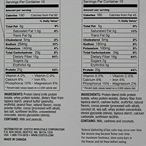 Kirkland Signature Protein Bars Chocolate Peanut Butter Chunk/ Cookies & Cream Flavor, 42.4 Oz, 20 Count