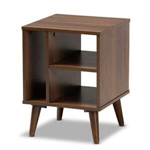 baxton studio end tables, one size, walnut