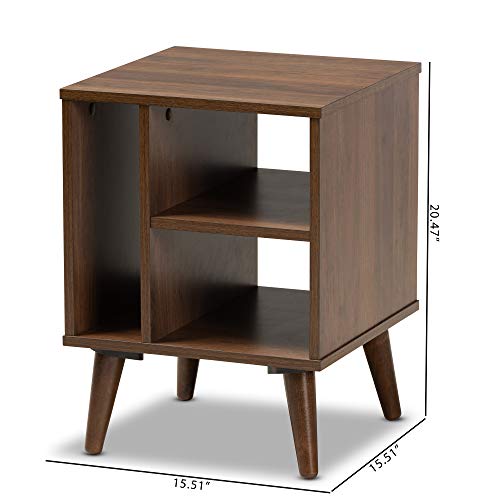 Baxton Studio End Tables, One Size, Walnut