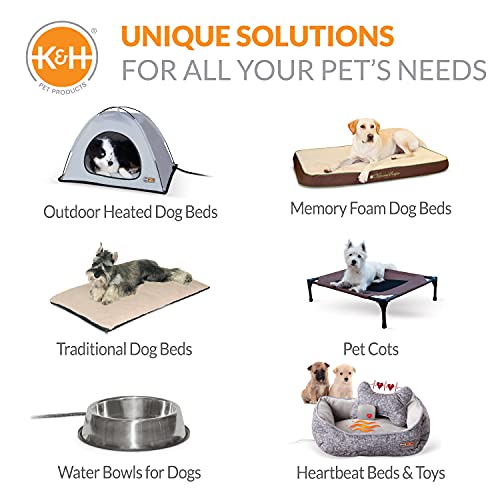 K&H Pet Products Cuddle Cube Pet Bed Gray Medium 28 X 28 Inches