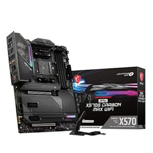 msi mpg x570s carbon max wifi gaming motherboard (atx, amd, socket am4. ddr4, pcie 4, cfx, m.2 slots, wi-fi 6e)