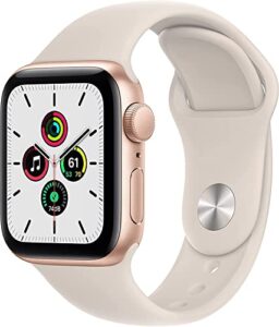 apple watch se (gps, 40mm) – gold aluminium case with starlight sport band – regular (renewed)