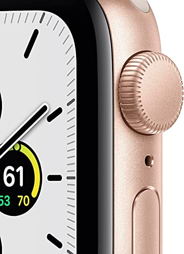 Apple Watch SE (GPS, 40mm) - Gold Aluminium Case with Starlight Sport Band - Regular (Renewed)