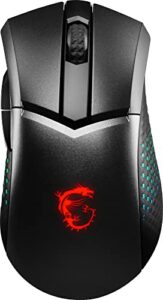 msi clutch gm51 lightweight wireless gaming usb rgb adjustable up to 26000 dpi desktop laptop gaming mouse (clutch gm51 lightweight wireless)