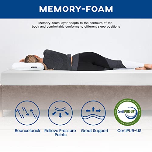 6/8/10/12 inch Gel Memory Foam Mattress for Cool Sleep & Pressure Relief, Medium Firm Mattresses CertiPUR-US Certified/Bed-in-a-Box/Pressure Relieving (6 in, Queen)