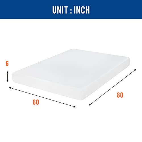 6/8/10/12 inch Gel Memory Foam Mattress for Cool Sleep & Pressure Relief, Medium Firm Mattresses CertiPUR-US Certified/Bed-in-a-Box/Pressure Relieving (6 in, Queen)