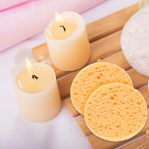 50-Count Compressed Facial Sponges, GAINWELL Cellulose Facial Sponges, 100% Natural Cosmetic Spa Sponges for Facial Cleansing, Exfoliating Mask, Makeup Removal