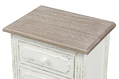 Baxton Studio Anjou Traditional French Accent Nightstand, Medium, White