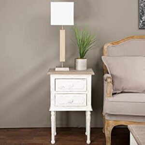 Baxton Studio Anjou Traditional French Accent Nightstand, Medium, White