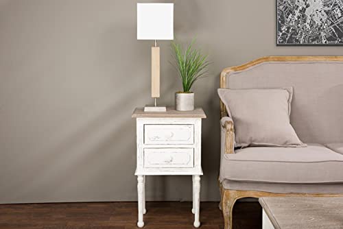 Baxton Studio Anjou Traditional French Accent Nightstand, Medium, White