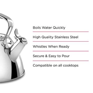 All-Clad Specialty Stainless Steel Tea Kettle 2 Quart Induction Pots and Pans, Cookware