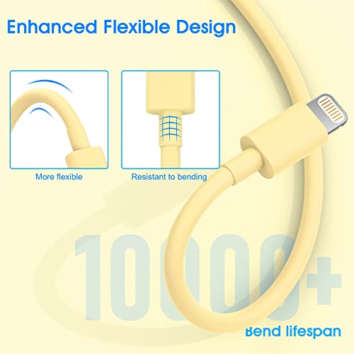 [Apple MFi Certified] iPhone Charger, 6Pack(3/3/6/6/6/10 FT) Lightning Cable Apple Charging Cable Fast Charging High Speed USB Cable Compatible iPhone 14/13/12/11 Pro Max/XS MAX/XR/XS/X/8-multicolor