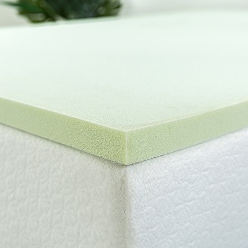 ZINUS 1.5 Inch Green Tea Memory Foam Mattress Topper / Pressure-Relieving Layers / CertiPUR-US Certified, King