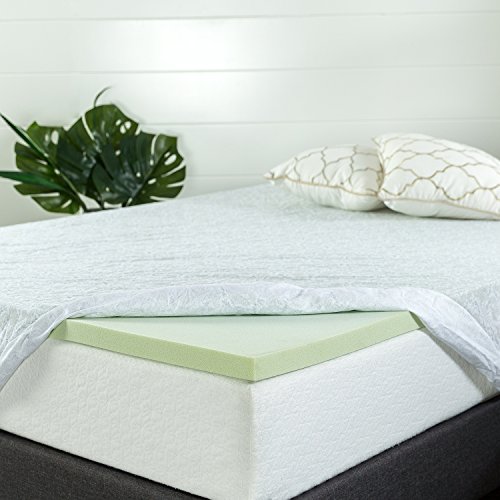 ZINUS 1.5 Inch Green Tea Memory Foam Mattress Topper / Pressure-Relieving Layers / CertiPUR-US Certified, King