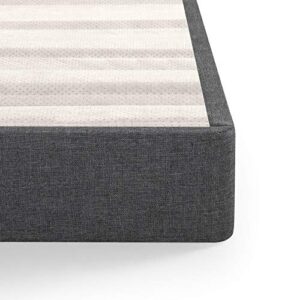 ZINUS Upholstered Metal and Wood Box Spring / 4 Inch Mattress Foundation / Easy Assembly / Fabric Paneled Design, King