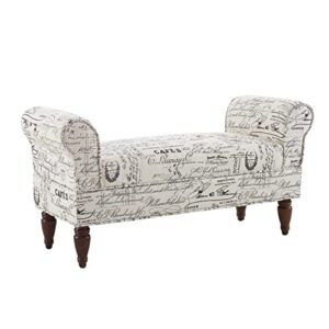 Linon Lillian Bench, Linen