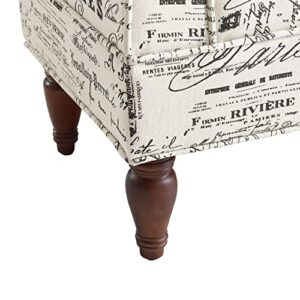 Linon Lillian Bench, Linen