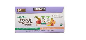 kirkland signature organic fruit & vegetable pouches (24/3.2 oz net wt 76.8 oz),