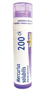 boiron mercurius solubilis 200ck, 80 pellets, homeopathic medicine sore throat