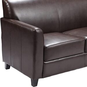 Flash Furniture HERCULES Diplomat Series Brown LeatherSoft Loveseat