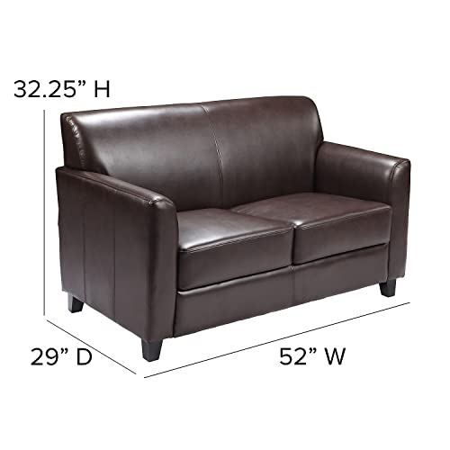 Flash Furniture HERCULES Diplomat Series Brown LeatherSoft Loveseat