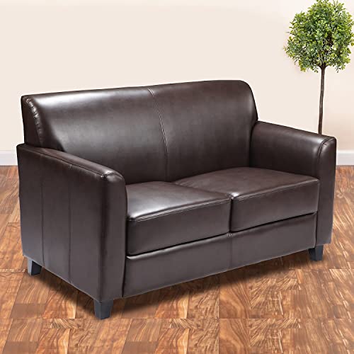 Flash Furniture HERCULES Diplomat Series Brown LeatherSoft Loveseat