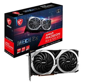 msi gaming radeon rx 6700 xt 192-bit 12gb gddr6 dp/hdmi dual torx 3.0 fans freesync directx 12 vr ready graphics card (rx 6700 xt mech 2x 12g)