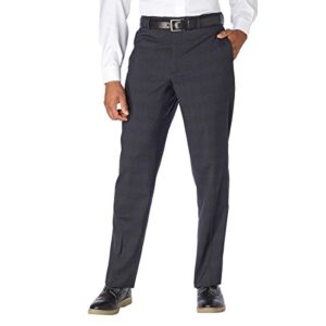 kirkland signature men’s 100% wool flat front dress pants (charcoal, 36w x 32l)