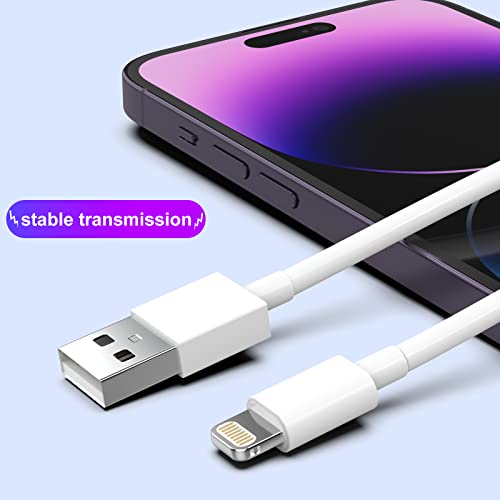 6Pack(3/3/6/6/6/10 FT)[Apple MFi Certified] iPhone Charger Long Lightning Cable Fast Charging High Speed Data Sync USB Cable Compatible iPhone 14/13/12/11 Pro Max/XS MAX/XR/XS/X/8/7/Plus iPad AirPods