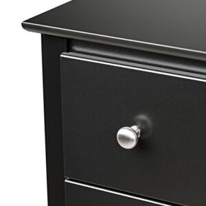 Prepac Sonoma 6-Drawer Double Dresser for Bedroom, 16" D x 59" W x 29" H, Washed Black & Sonoma 5-Drawer Chest for Bedroom, 16" D x 31.5" W x 45.25" H, Black