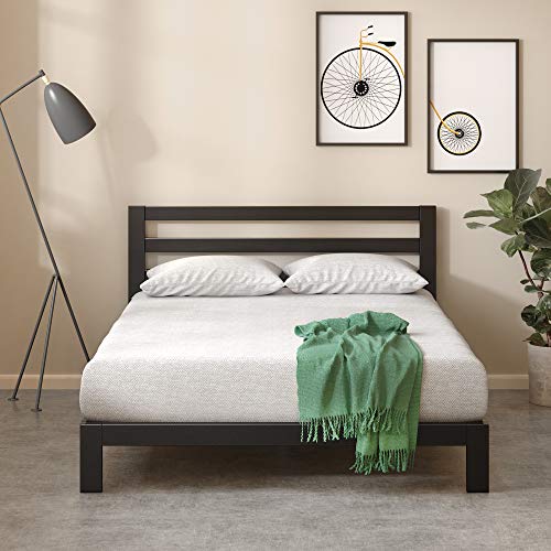 Zinus Arnav Modern Studio 10 Inch Platform 2000H Metal Bed Frame / Mattress Foundation / with Headboard / Good Design Award Winner, Queen & Green Tea 6-inch Memory Foam Mattress, Queen