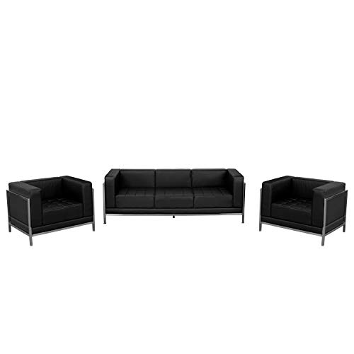 Flash Furniture HERCULES Imagination Series Black LeatherSoft Sofa & Chair Set