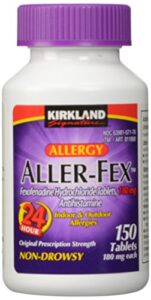 kirkland signature aller-fex , 180 mg 150 tablets