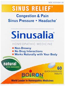 boiron sinusalia, 60 tablets, homeophathic medicine for sinus relief