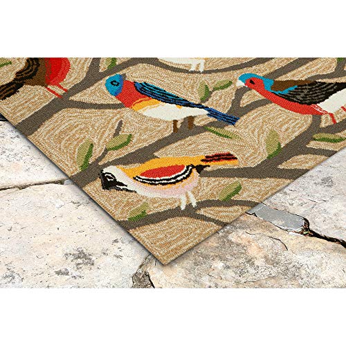 Liora Manne Frontporch Indoor/Outdoor Rug, 3 ft 6 in x 5 ft 6 in, Birds Multi