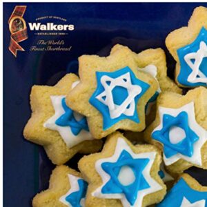 Walker's Shortbread Hanukkah Mini Festive Stars Holiday Cookies, Pure Butter Shortbread Cookies, 4.4 Oz Bag (Pack of 12)