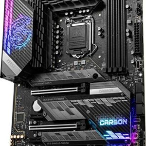 MSI MPG Z590 Gaming Carbon WiFi Gaming Motherboard (ATX, 11th/10th Gen Intel Core, LGA 1200 Socket, DDR4, PCIe 4, CFX, M.2 Slots, USB 3.2 Gen 2, Wi-Fi 6E, DP/HDMI, Mystic Light RGB)